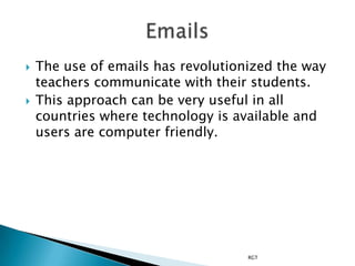 The Use Of Emails And Blogs In Education | PPTX