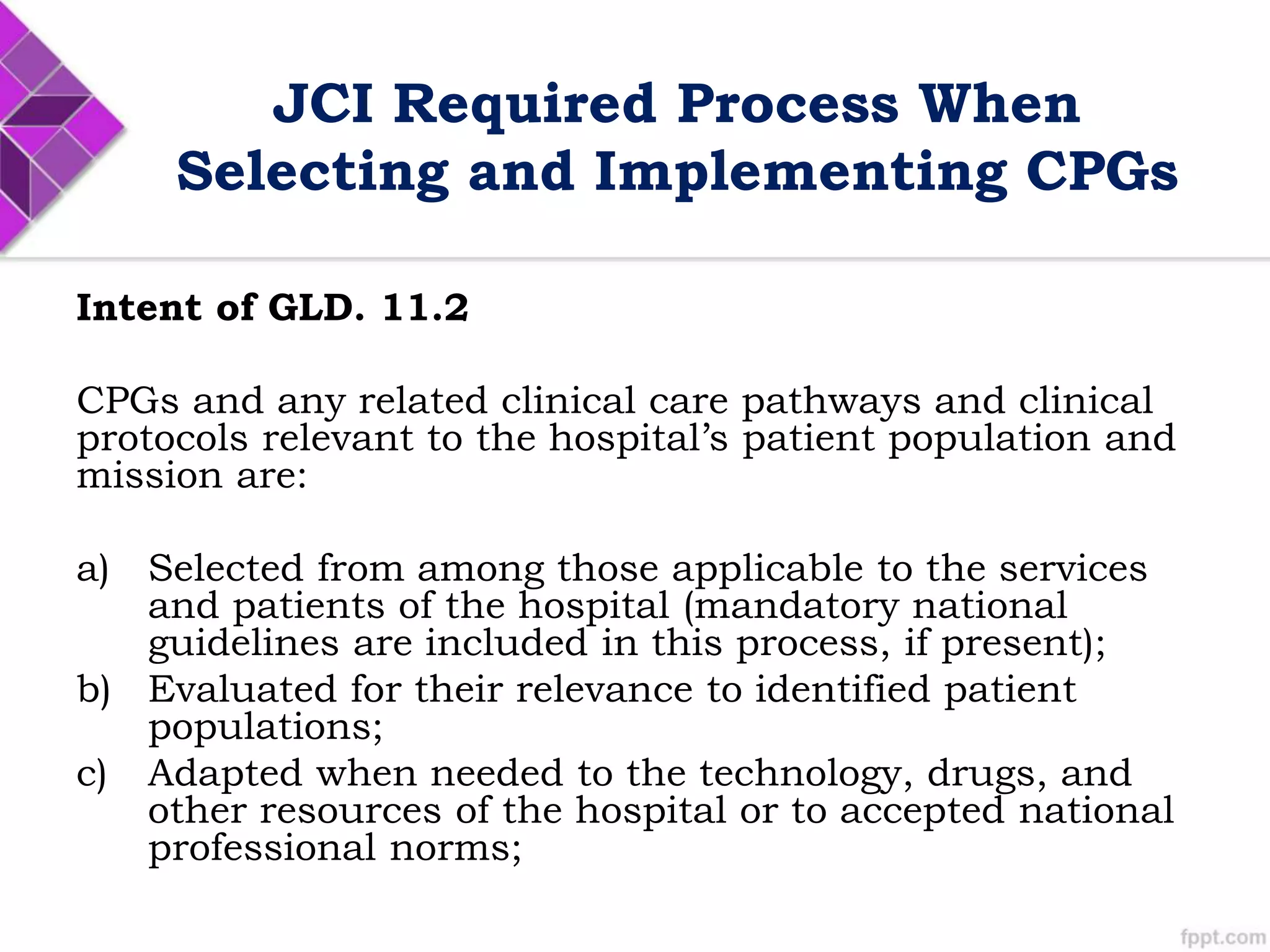 The use of guidelines and clinical pathways | PPTX