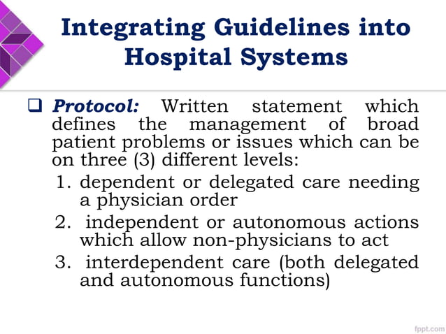 The use of guidelines and clinical pathways | PPTX | Healthcare ...