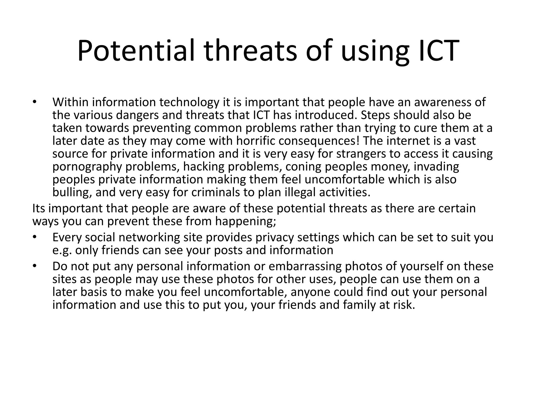 The use of ict | PPT