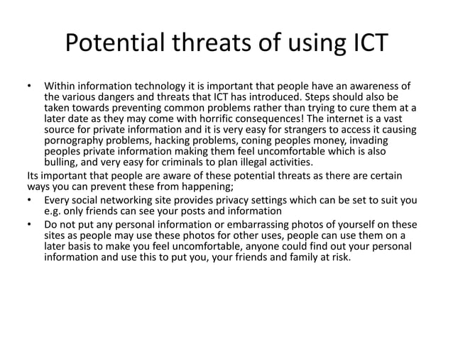 The use of ict | PPT