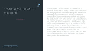 The use of ict in education | PPTX