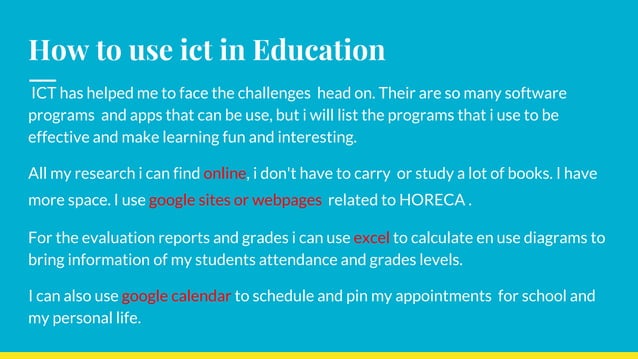 The use of ict in education | PPT