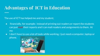 The use of ict in education | PPT