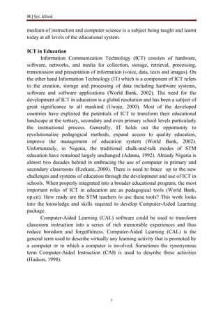The use of ict in education for improving engineering education and ...