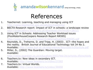 The use of ICTwithin the classroom | PPT