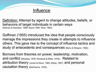The use of influence tactics and valence on commitment for assigned ...