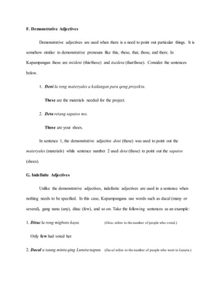 The Use of Kapampangan Adjectives | PDF