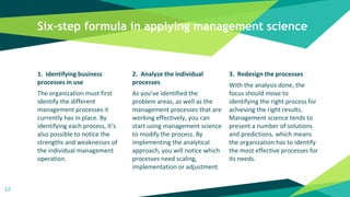 The use of management science | PDF