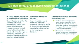 The use of management science | PDF