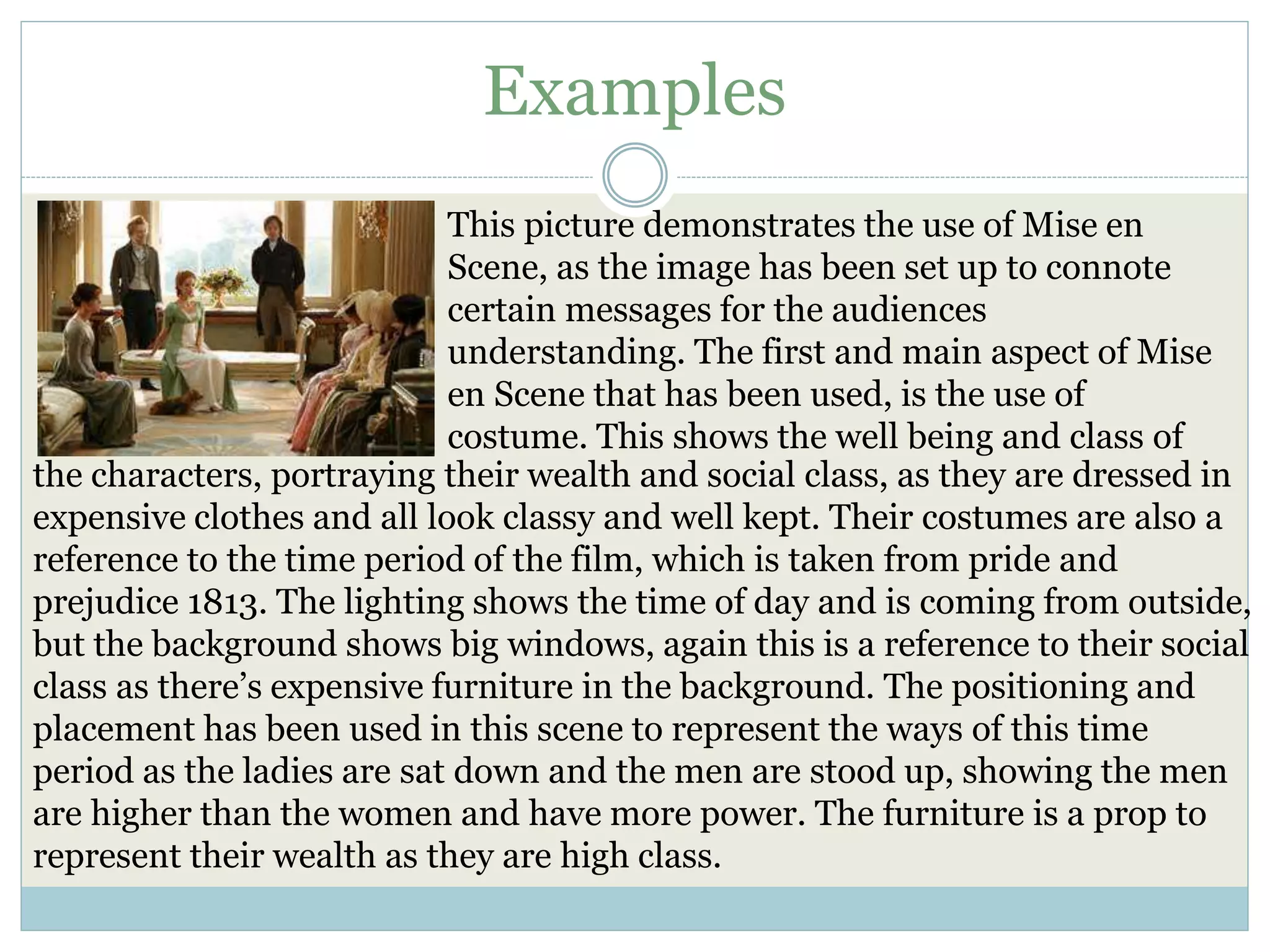 The Use of Mise en-Scene in Our Short Film | PPTX