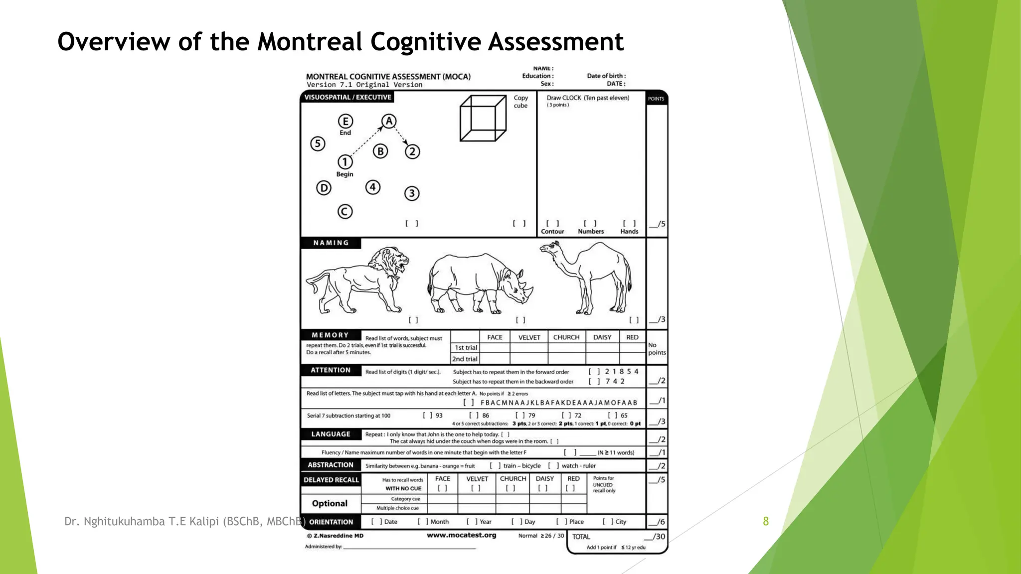 The Use of MMSE and MoCA in Psychiatry.pptx