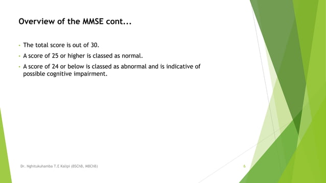 The Use of MMSE and MoCA in Psychiatry.pptx | Brain and Nervous System ...