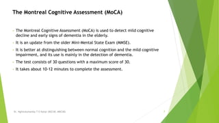 The Use of MMSE and MoCA in Psychiatry.pptx | Brain and Nervous System ...