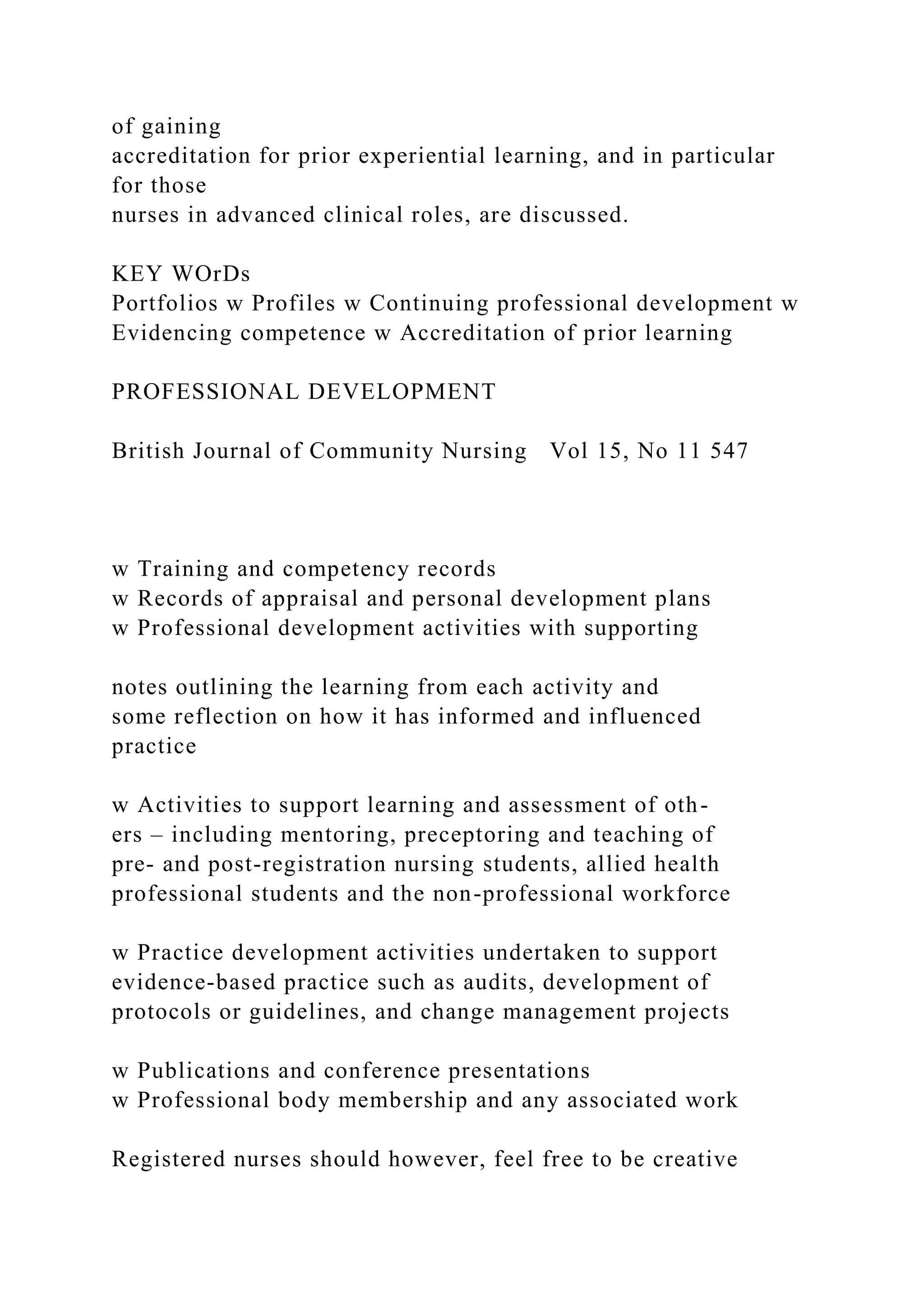 The use of professional portfolios and profiles for career e.docx