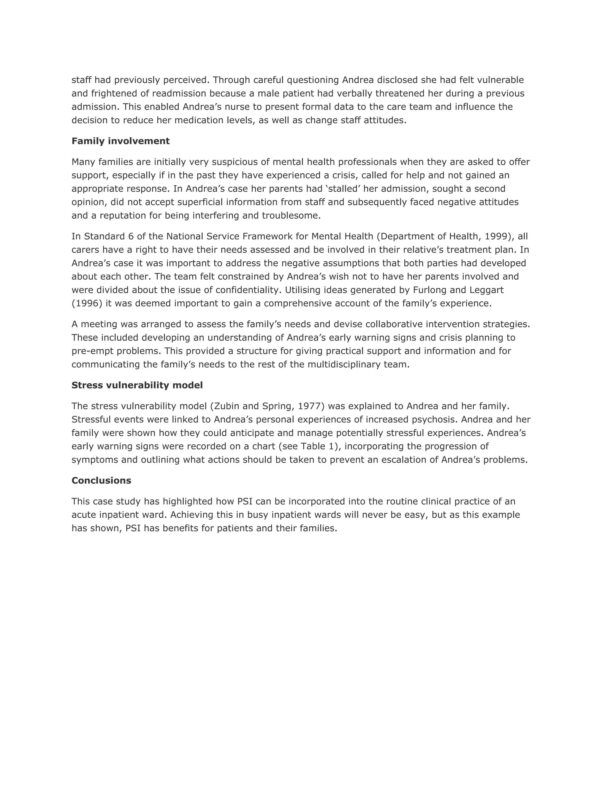 The use of psychosocial interventions | DOCX