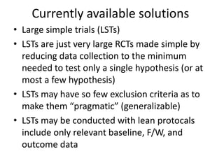 The use of RCT for Pharmacoepidemiology | PPT