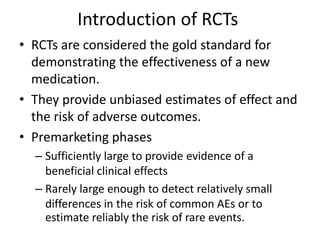 The use of RCT for Pharmacoepidemiology | PPT