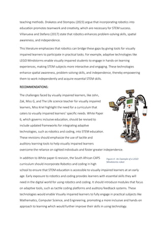 The Use of Robotics and Coding to Support Blind Learners in STEM ...