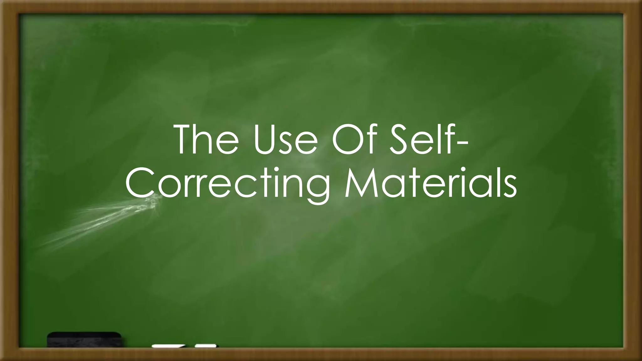 The use of self correcting materials (strategy in teaching math) | PPT