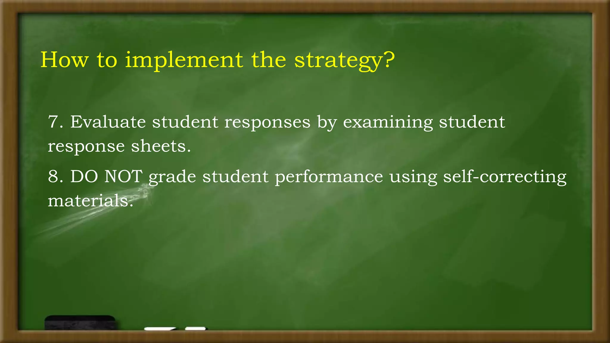 The use of self correcting materials (strategy in teaching math) | PPT