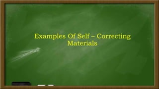 The use of self correcting materials (strategy in teaching math) | PPT