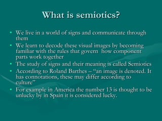 The use of semiotics in music videos and | PPT
