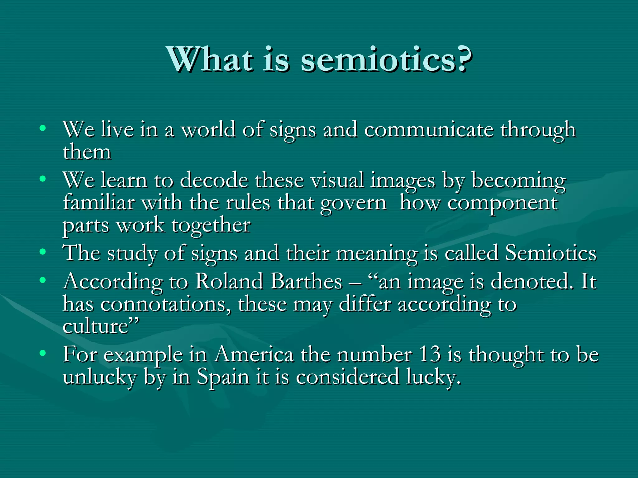 The use of semiotics in music videos and | PPT