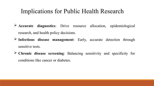 The use of sensitivity and specificity in evaluating.pptx | Infectious ...