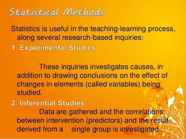 The use of statistics in outcomes assessment