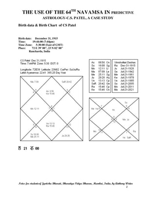 The use of the 64 th navamsa in predictive astrology | PDF