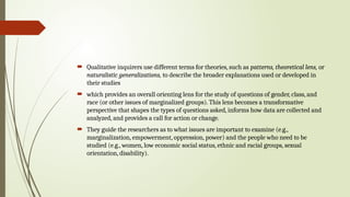 The Use of Theory.pptx In quantitative and Qualitative research | PPT
