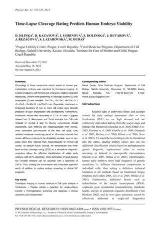 The use of time lapse photography in an in vitro fertilization ...