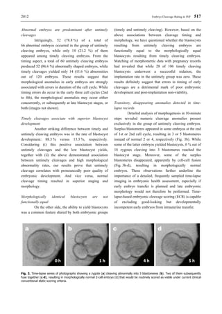 The use of time lapse photography in an in vitro fertilization ...
