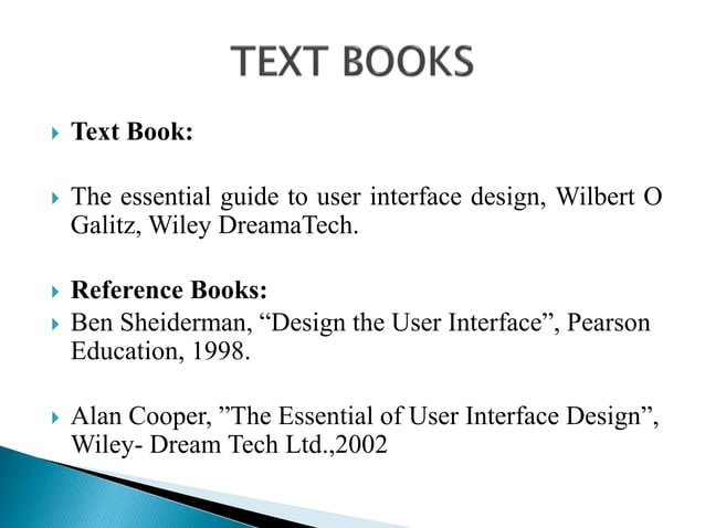 The User Interface-Introduction .ppt