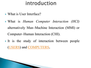 The User Interface-Introduction .ppt