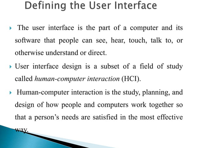 The User Interface-Introduction .ppt