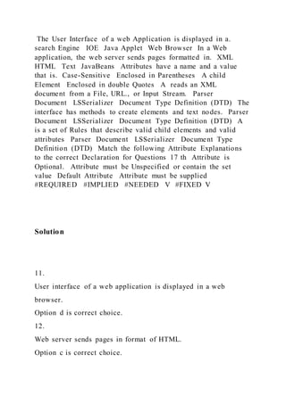 The User Interface of a web Application is displayed in a. search En.docx