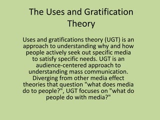 The uses and gratification theory | PPTX