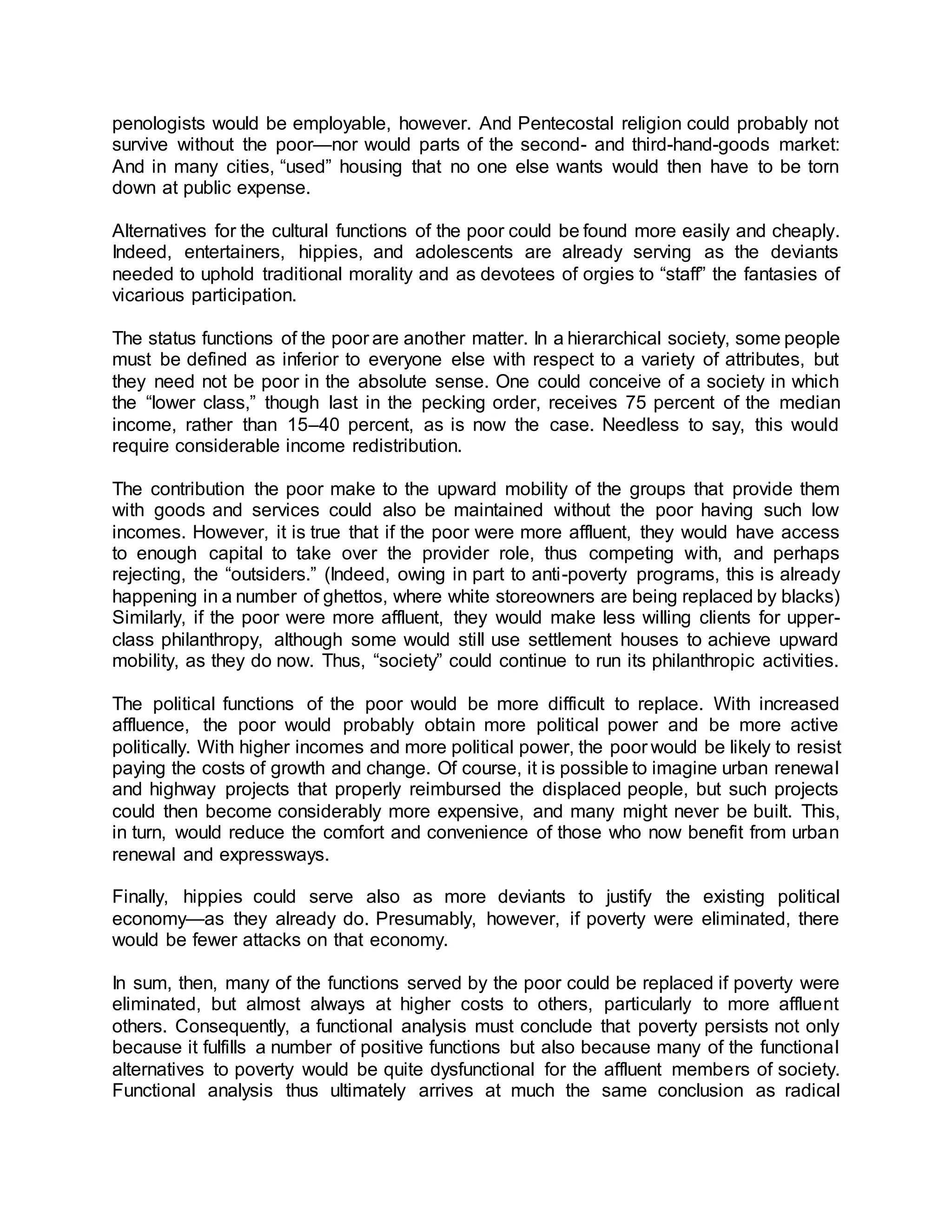 The uses of poverty the poor pay all | DOCX