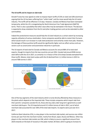 The us tariffs and its impact on slab trade insight | PDF | Commodities ...