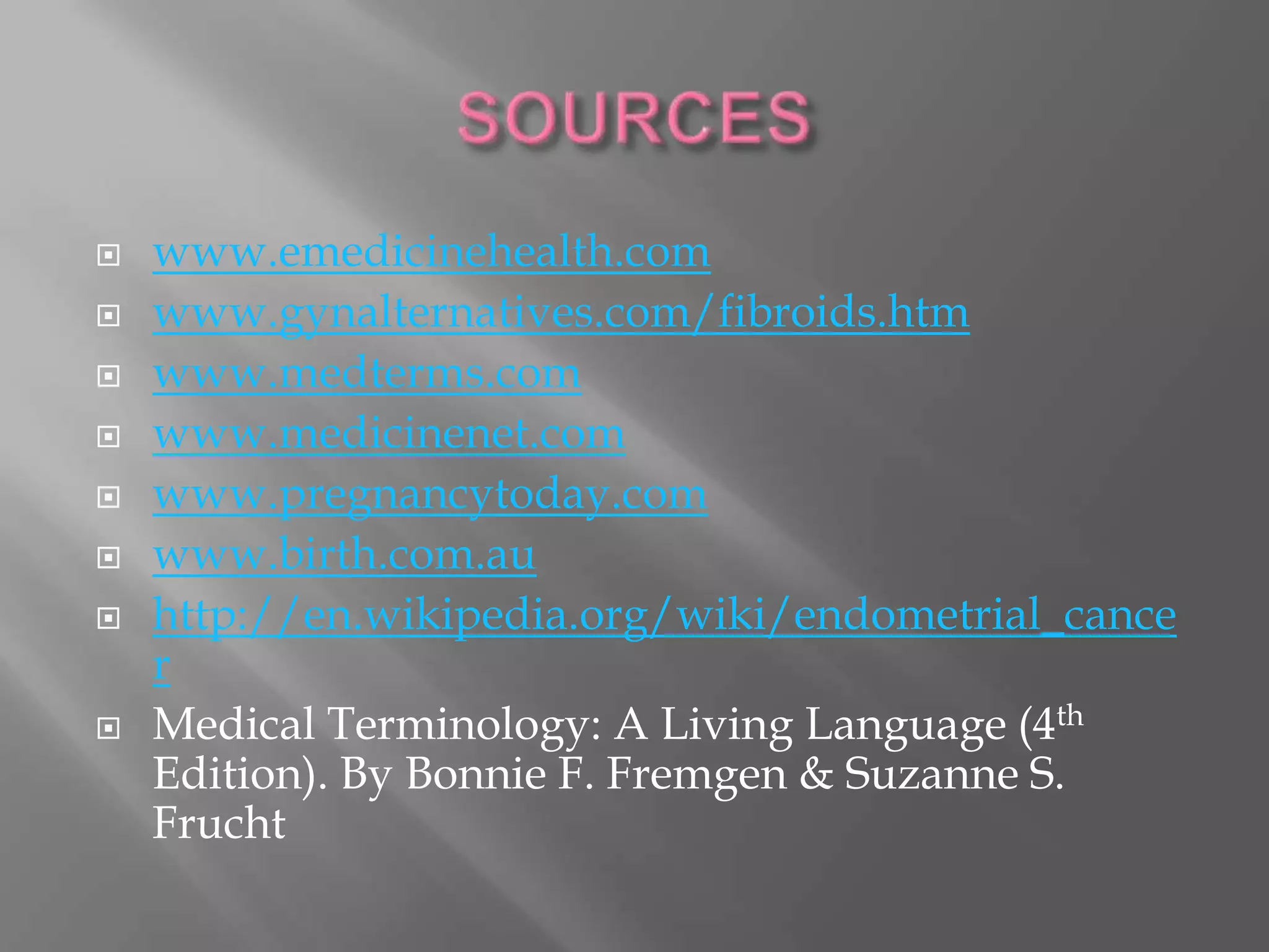 The uterus medical terminology p1 | PPTX
