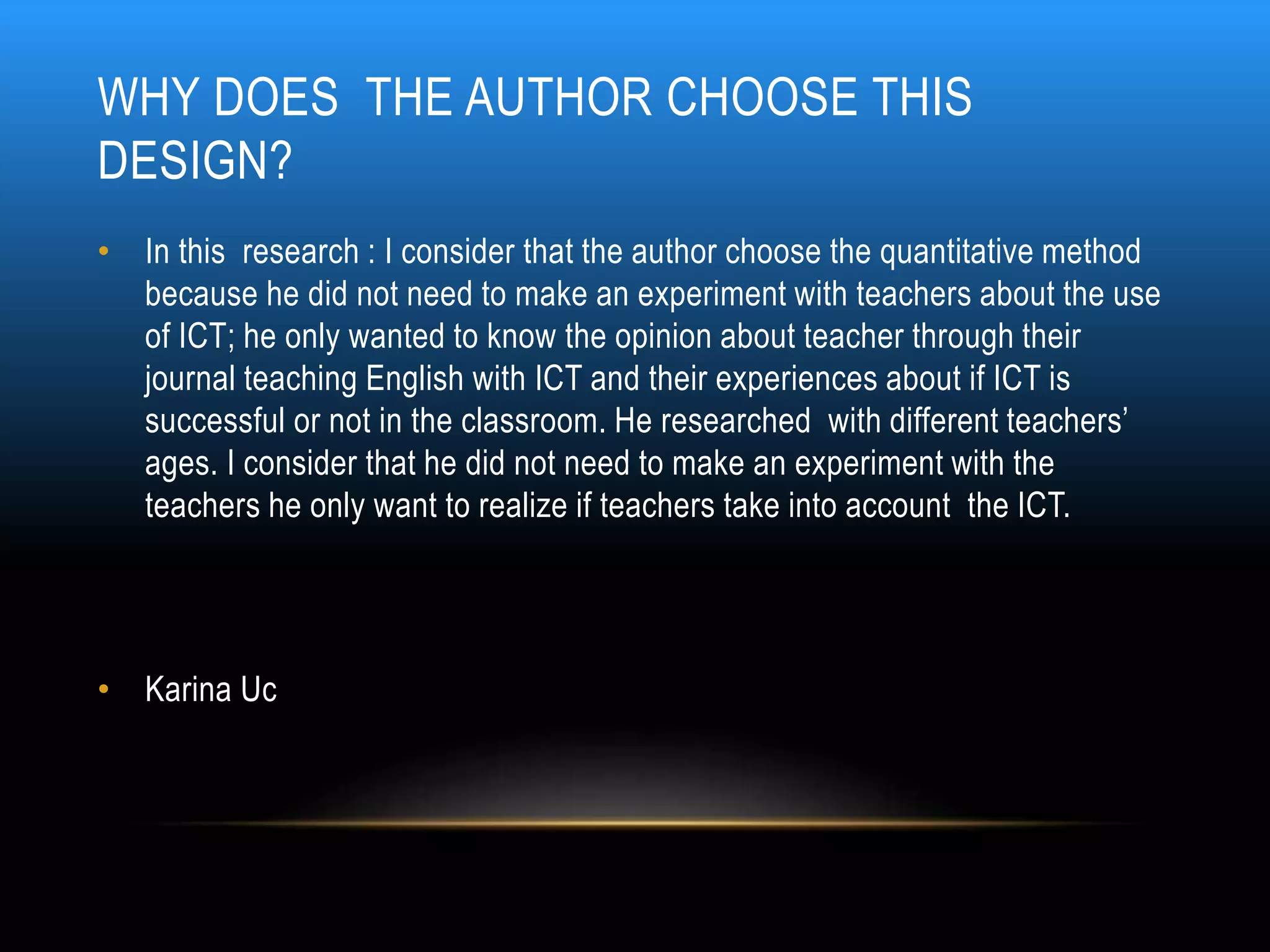 The Utilization And Integration Of Ict Tools In A Cuantitative Research Ppt