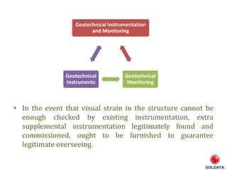 The utilization of geotechnical instrumentation and monitoring | PPTX