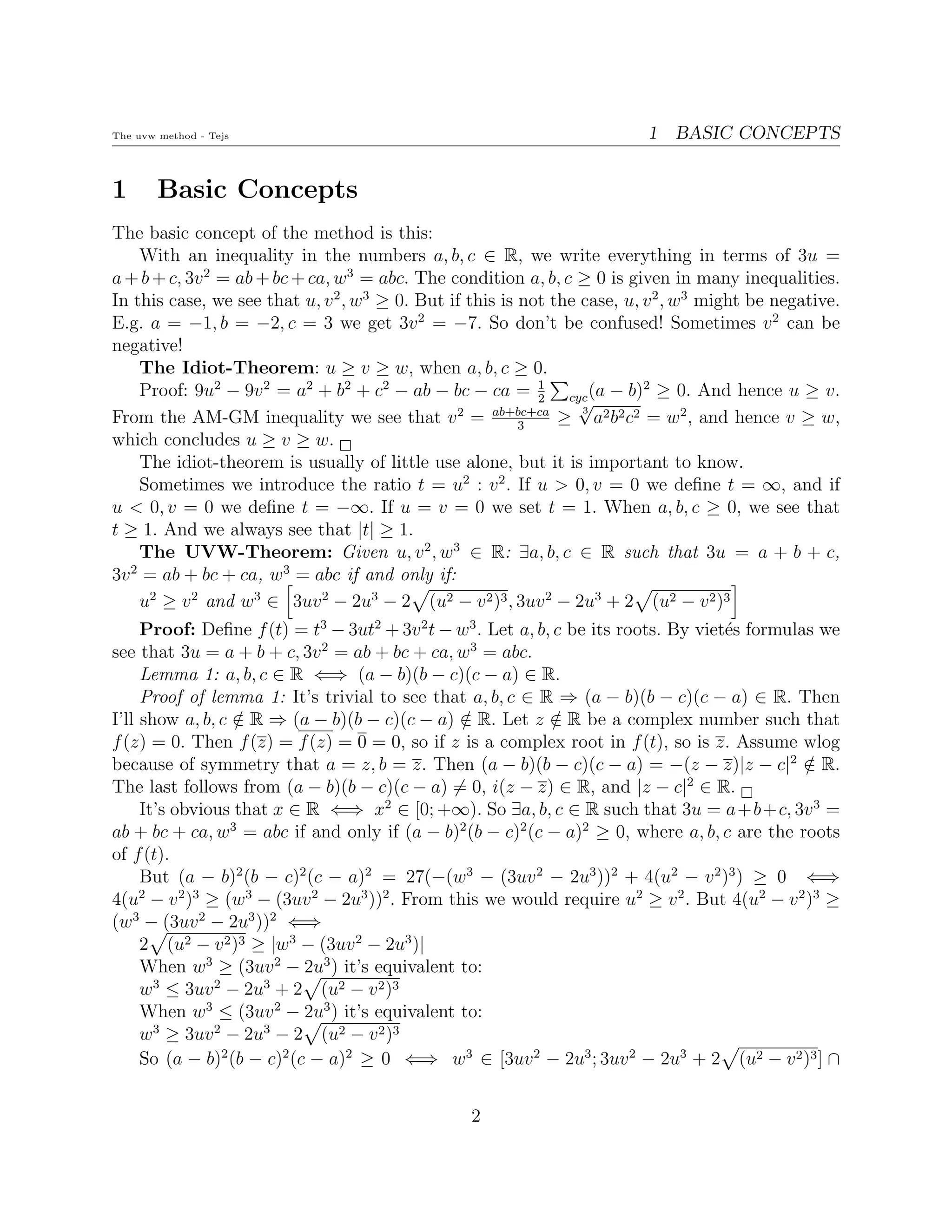 The uvw method | PDF