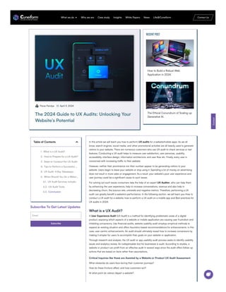 The UX audits Guide in 2024 Unlocking Your Website's Potential. | PDF ...