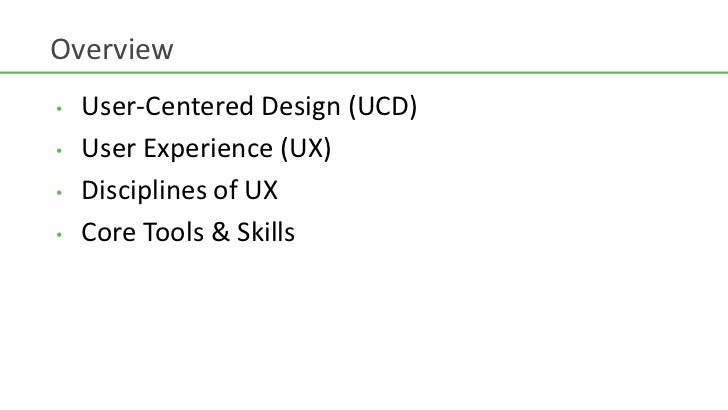 The UX Disciplines