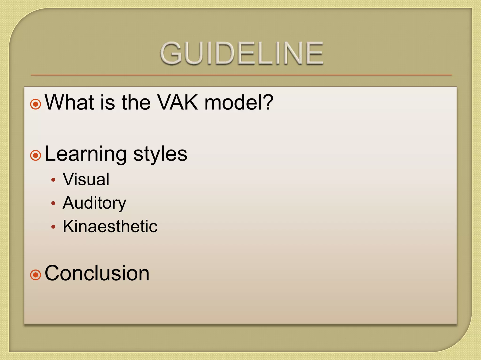 The vak model | PPT