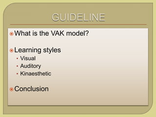 The vak model | PPT