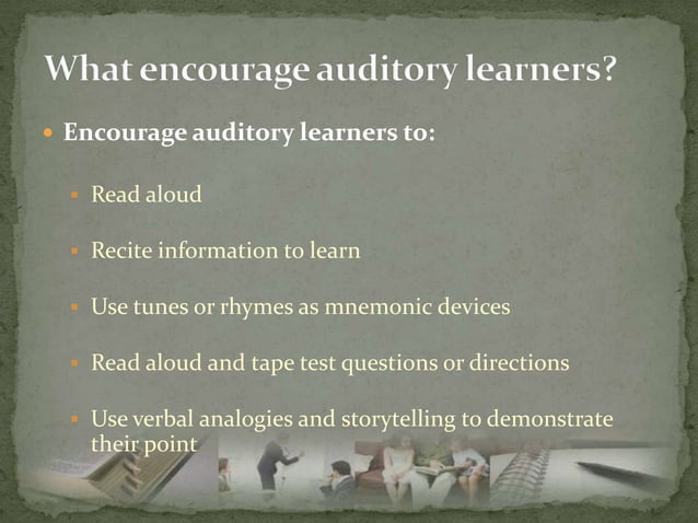 The VAK model. Learning Styles. | PPTX | Education